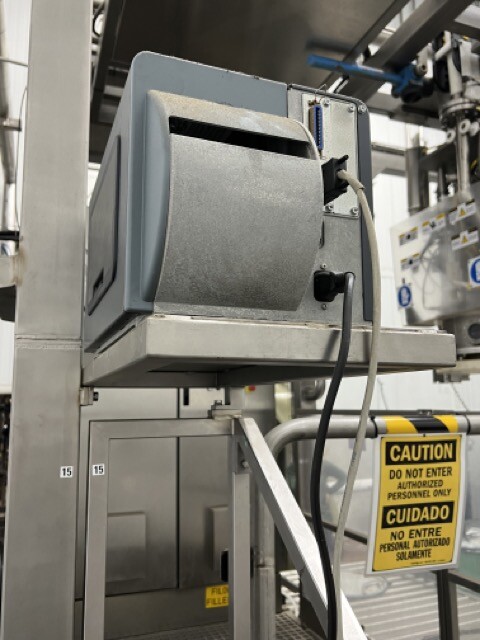 2012 JBT Foodtech Aseptic Drum Filler with conveyor and spare MRO parts ...