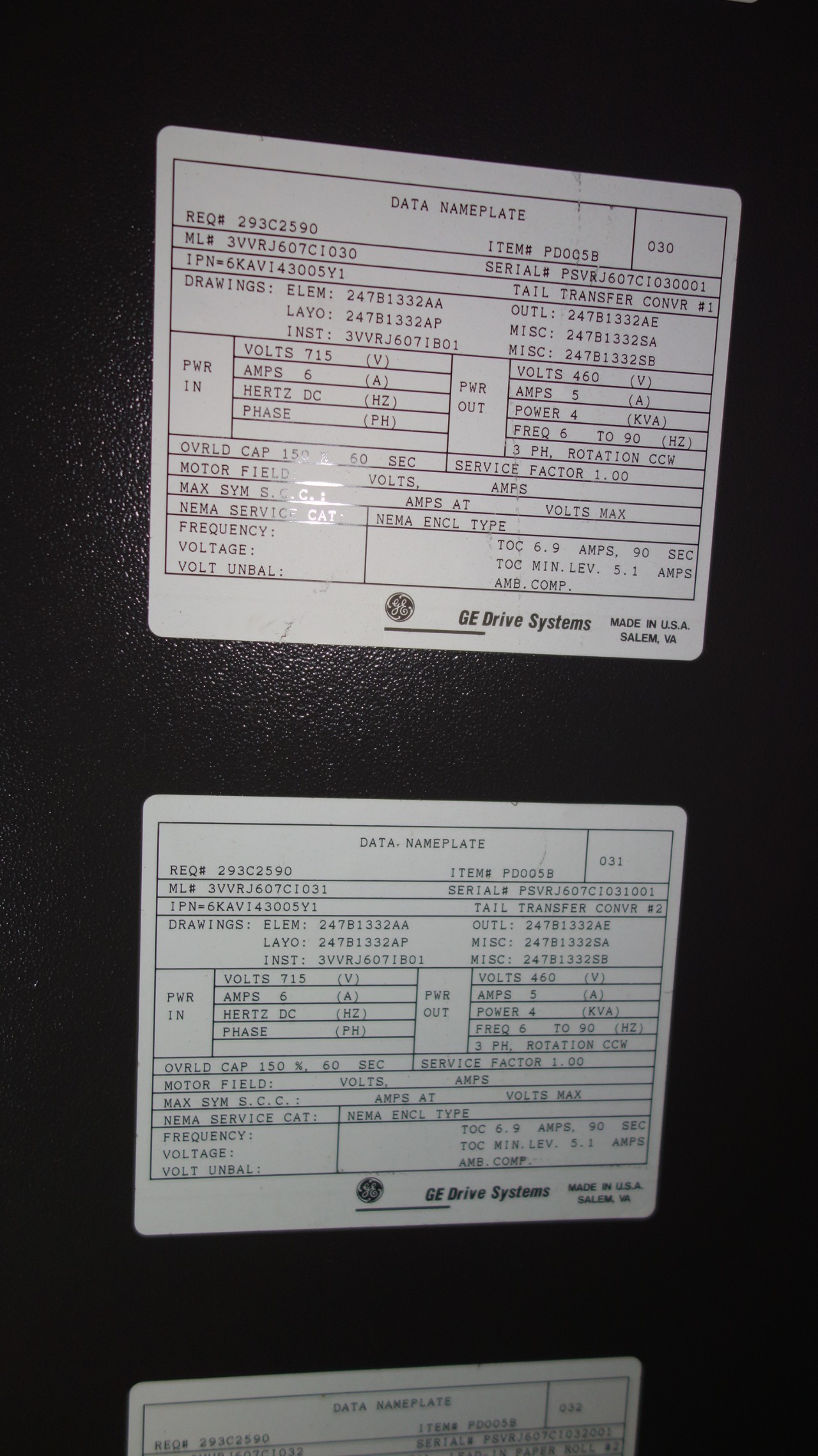 GE INNOVATION SERIES 3VVRJ607CI029 LV AC DRIVE CABINET For Sale | Aucto