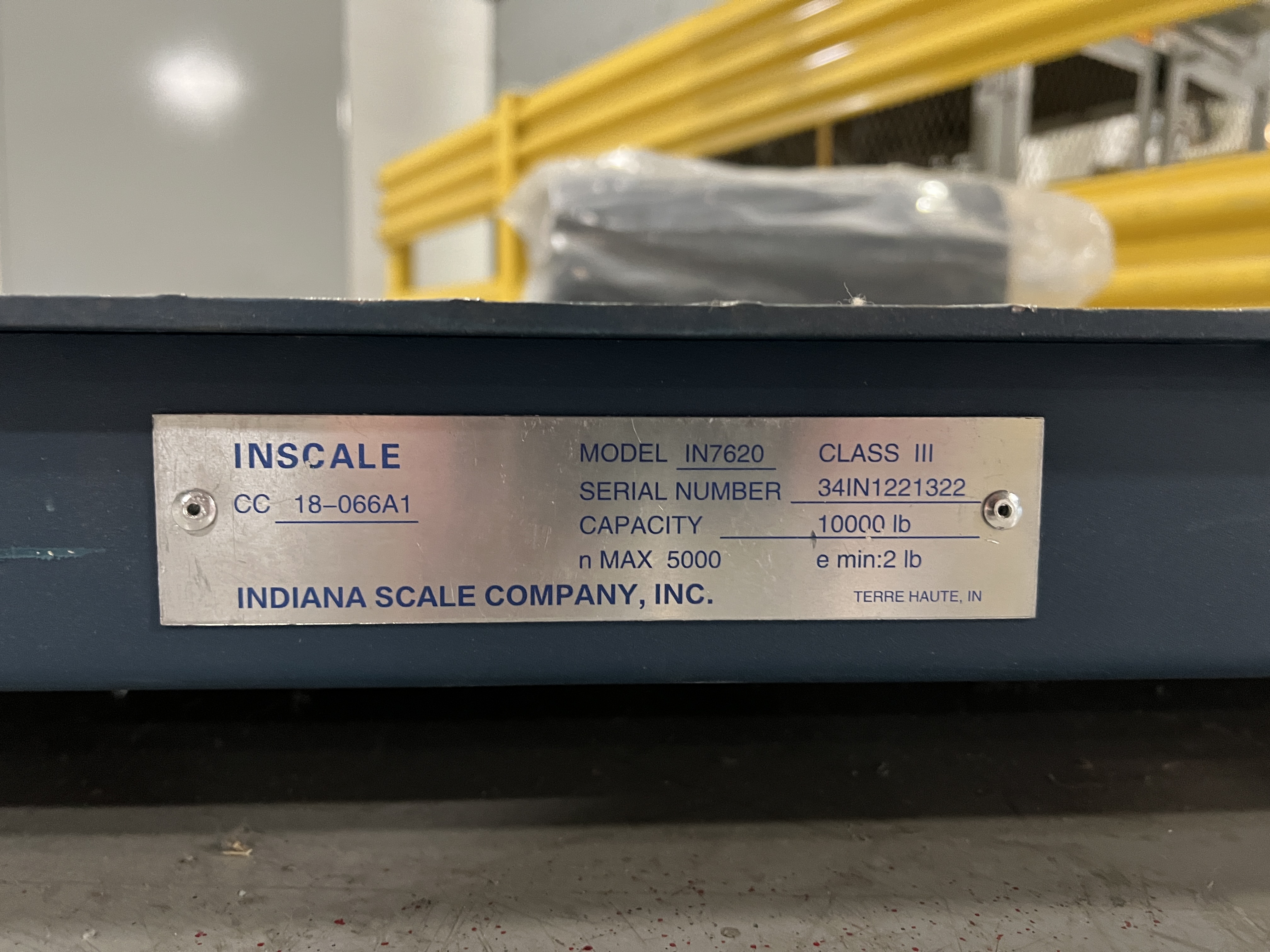 INDIANA SCALE COMPANY IN7620 FLOOR SCALE 10000LB For Sale | Aucto