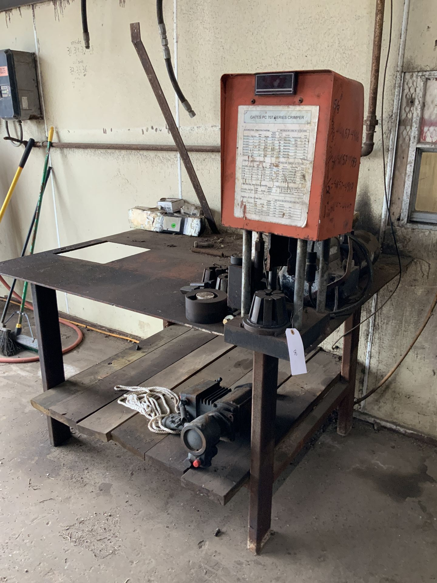 GATES PC 707 HYDRAULIC CRIMPER WITH TABLE