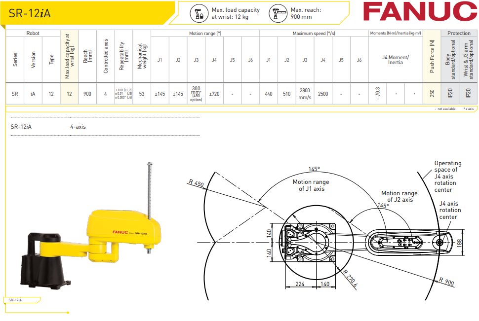 FANUC SR-12IA SCARA ROBOT & CONTROLLER ASSEMBLY FANUC SR-12IA SCARA ROBOT & CONTROLLER ASSEMBLY