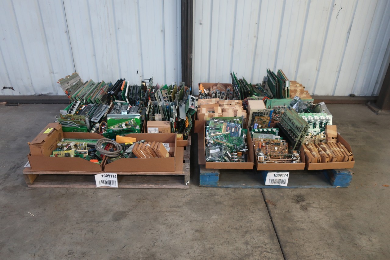 2 PALLETS OF ASSORTED PCB CIRCUIT BOARDS