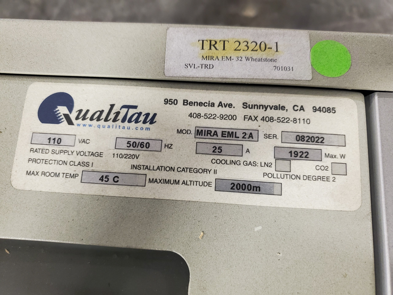 Qualitau MIRA EML 2A Modular Integrated Reliability Analyzer 110VAC, 50 ...