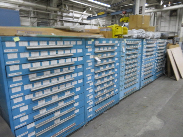 10 Drawer Vidmar Cabinet and Contents