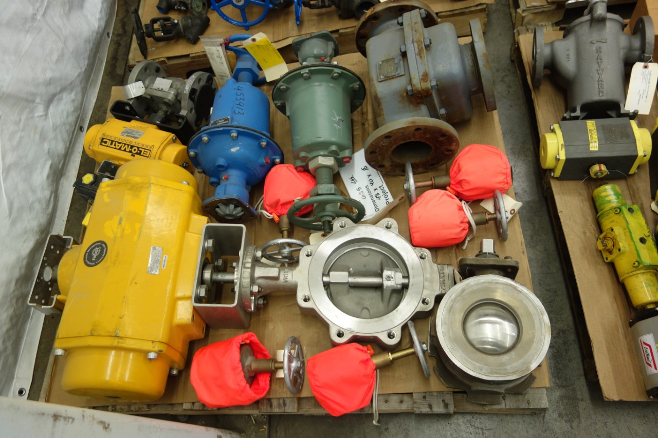 6 PALLETS OF ASSORTED VALVES AND VALVE PARTS