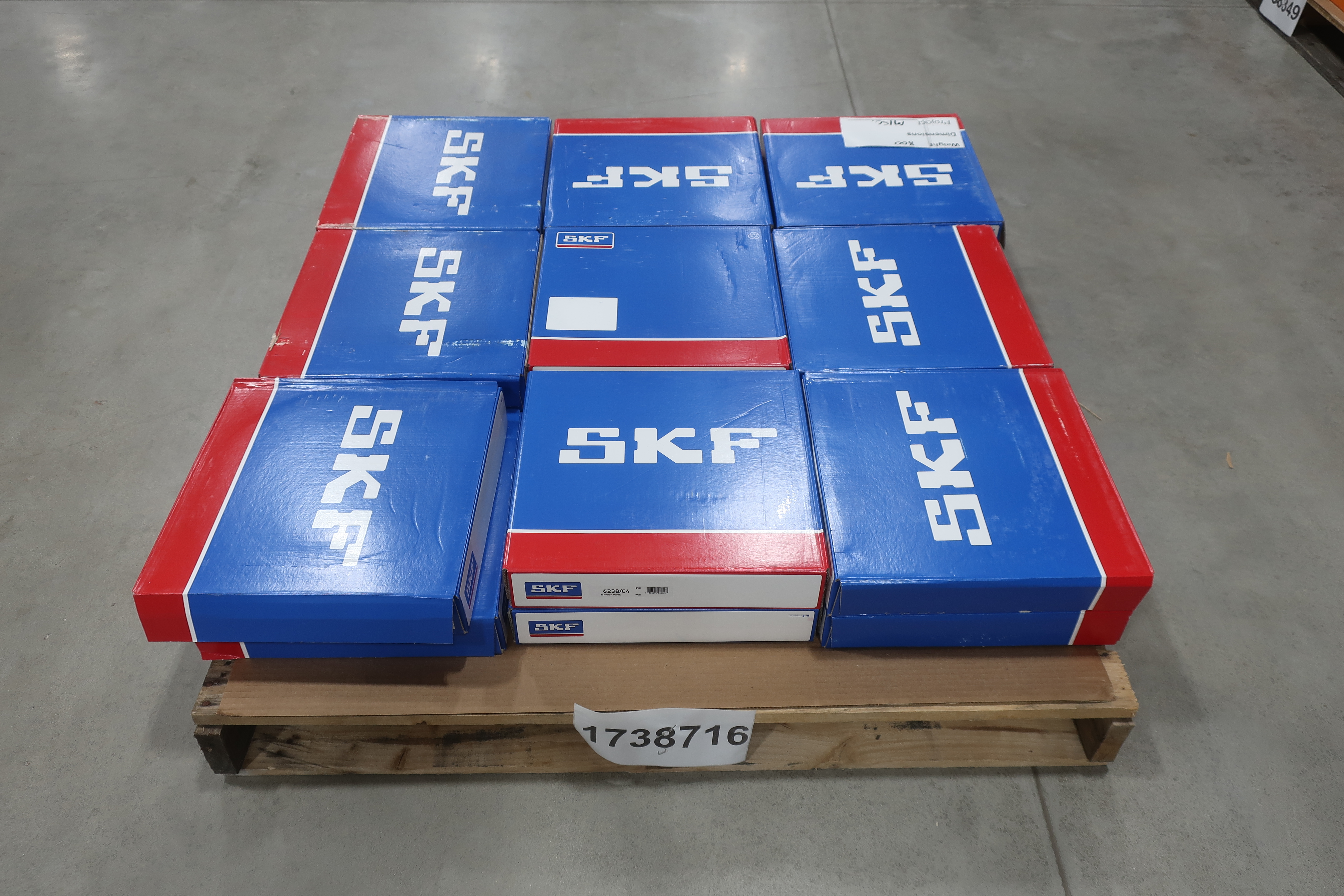 SKU 1738716 - PALLET OF SKF 6238/C4 BALL BEARINGS For Sale | Aucto
