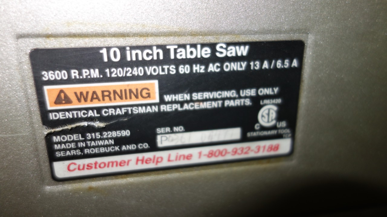 CRAFTSMAN 10 IN TABLE SAW WITH ALIGN A RIP XRC