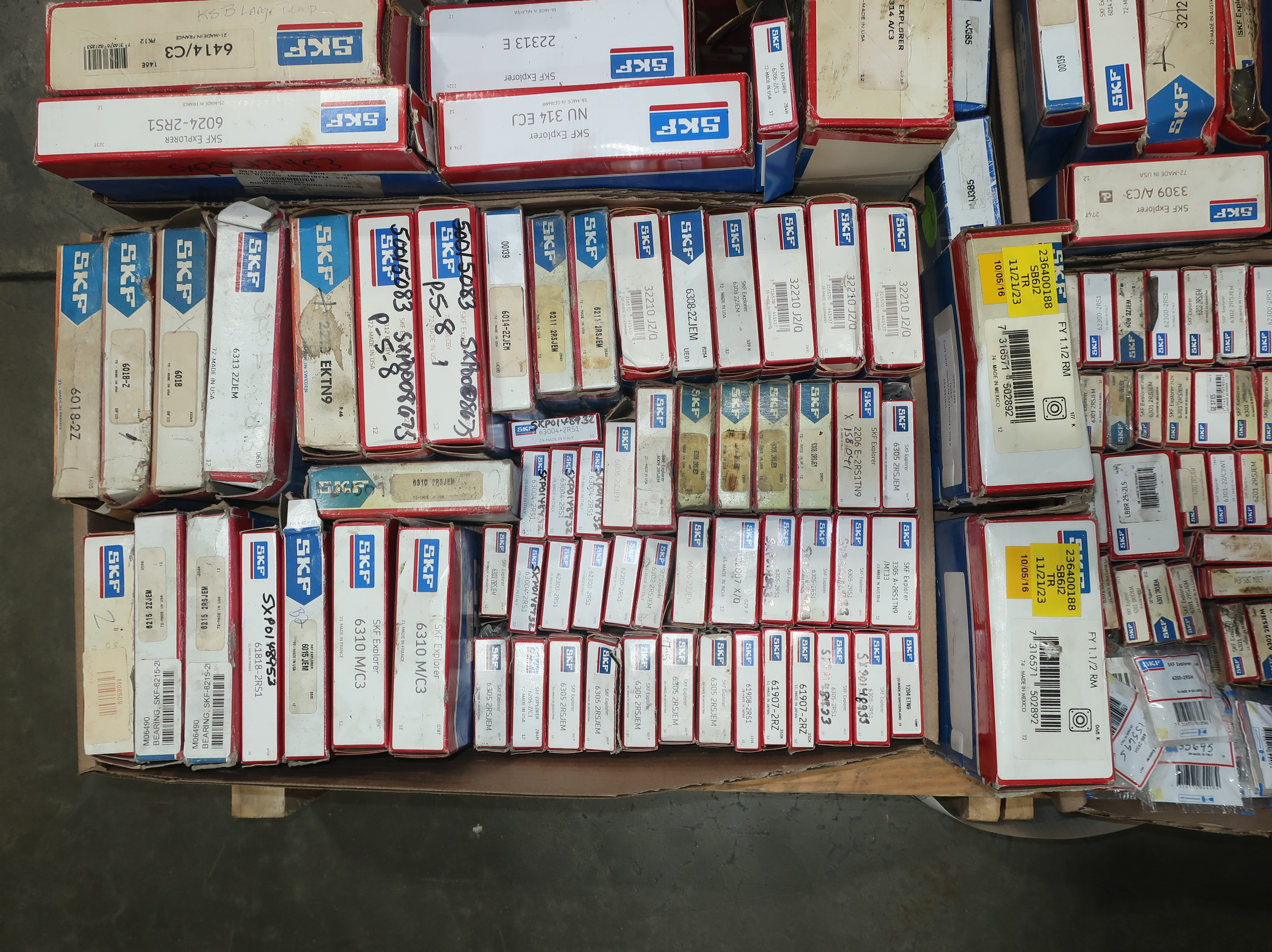 SKU 1739370 - PALLET OF ASSORTED SKF BEARINGS, ROLLER, BALL For Sale ...