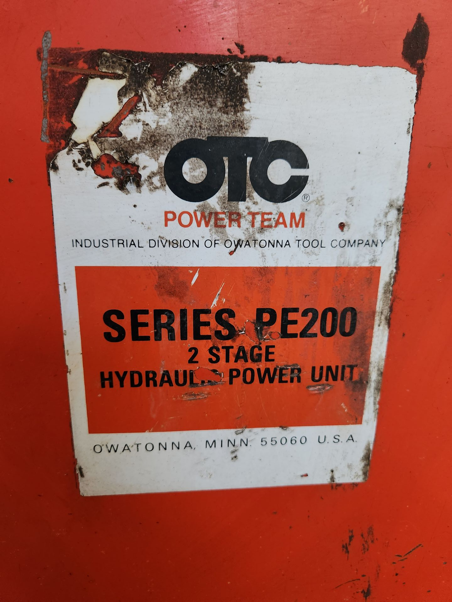 OTC PE200 HYDRAULIC POWER UNIT For Sale | Aucto