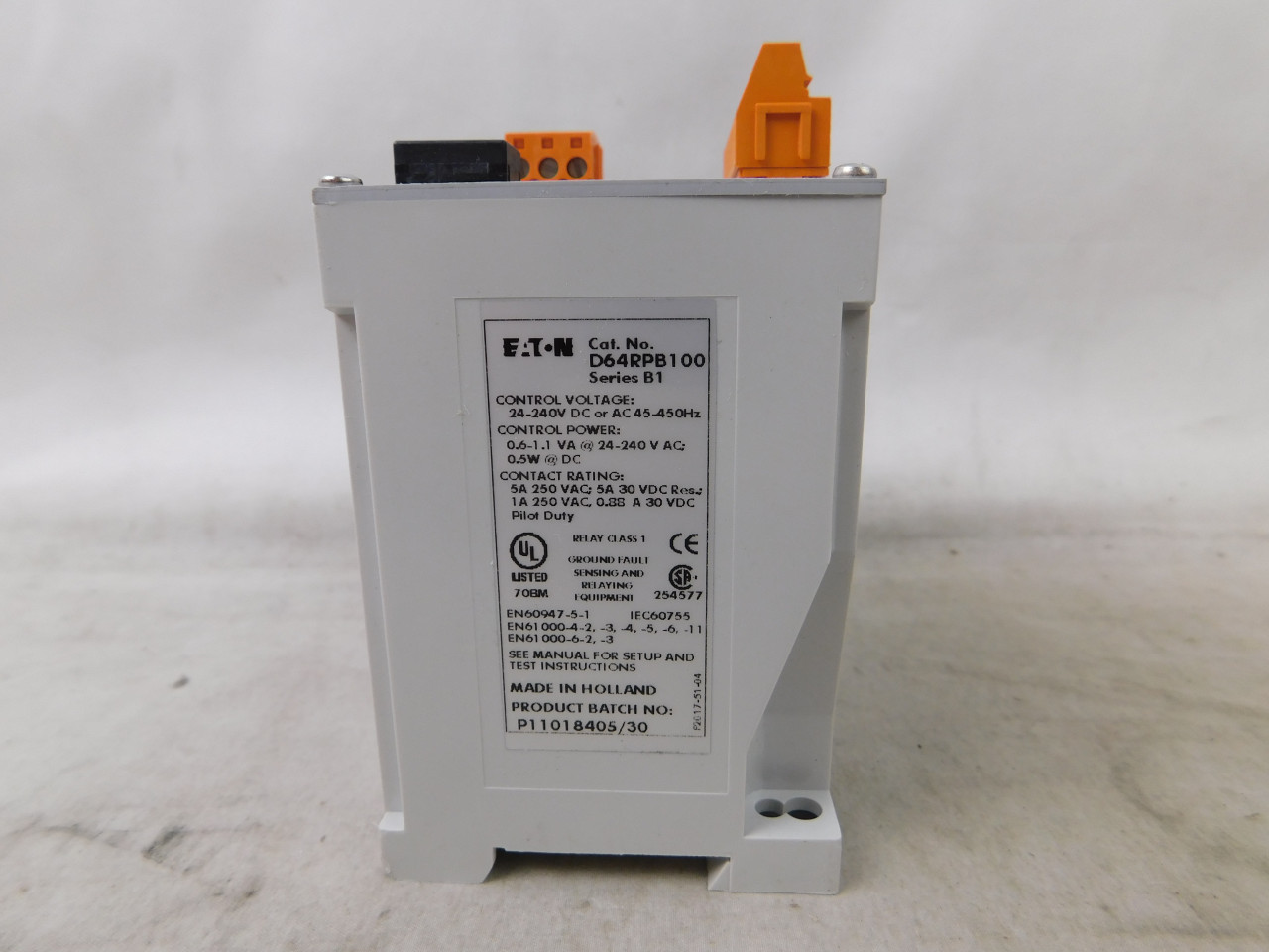 Eaton D64RPB100 Digital Ground Fault Relay For Sale | Aucto