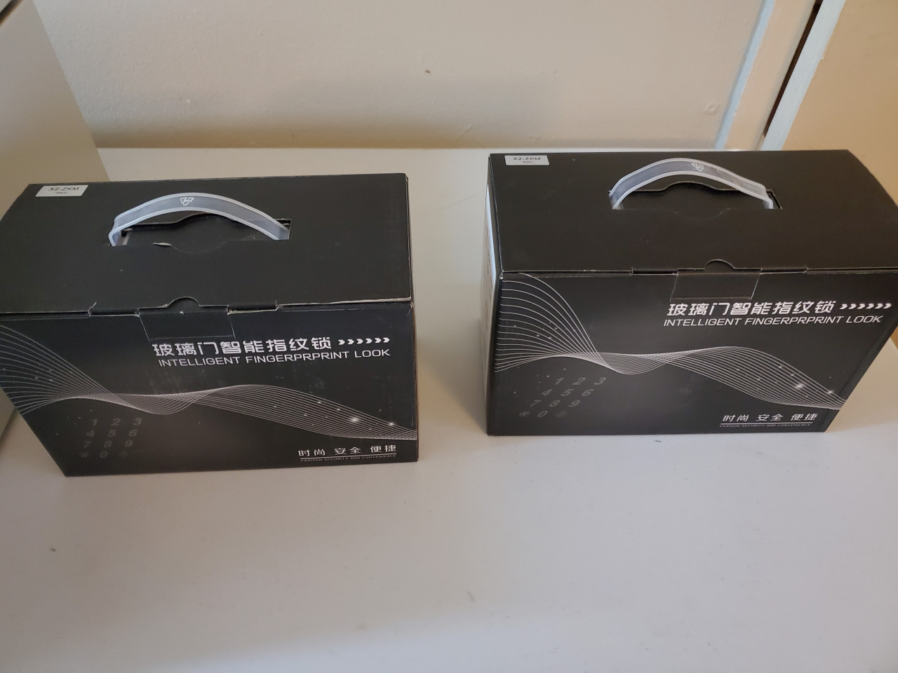 Two Smart Access Control Glass Door Lock For Temper 10-12mm Glass For ...