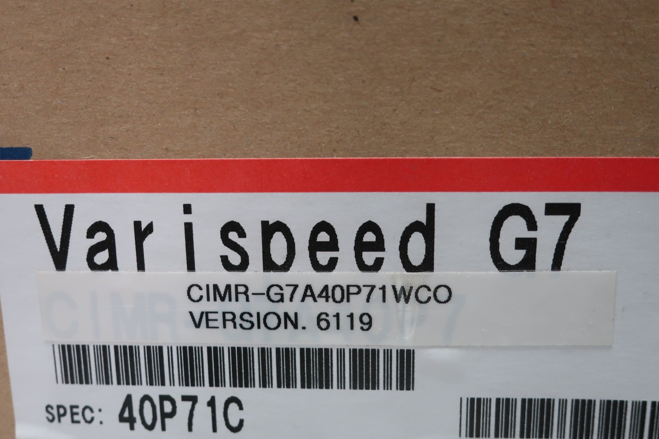 YASKAWA CIMR-G7A40P71WCO VARISPEED G7 480V-AC VFD For Sale | Aucto