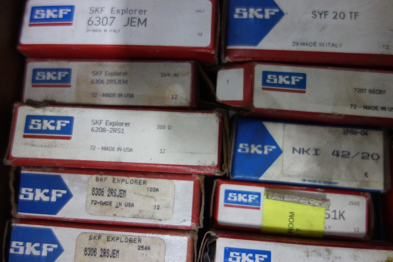 SKU 1068440 - TWO TOTES OF ASSORTED SKF BEARINGS