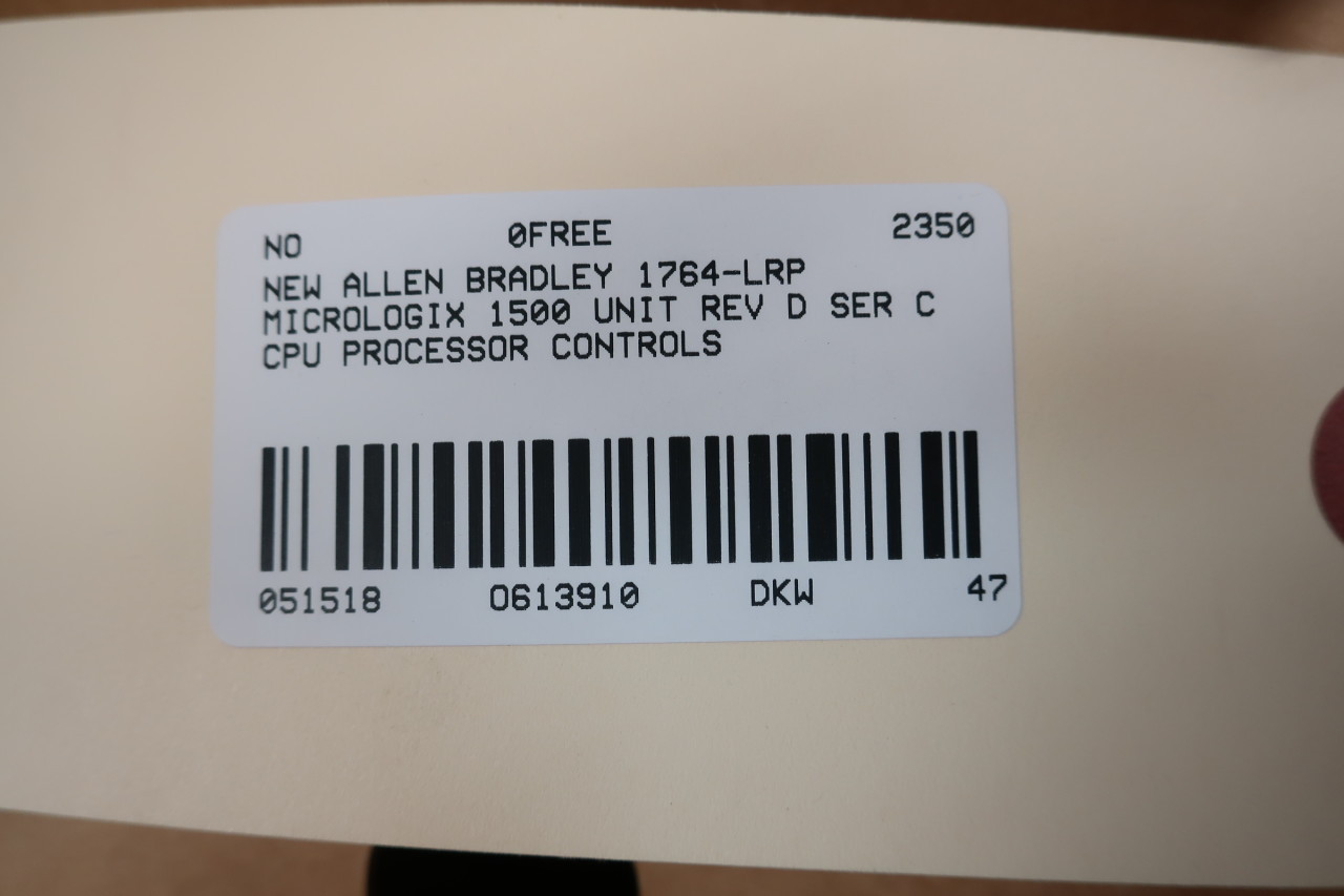 ALLEN BRADLEY 1764-LRP MICROLOGIX 1500 PROCESSOR For Sale | Aucto