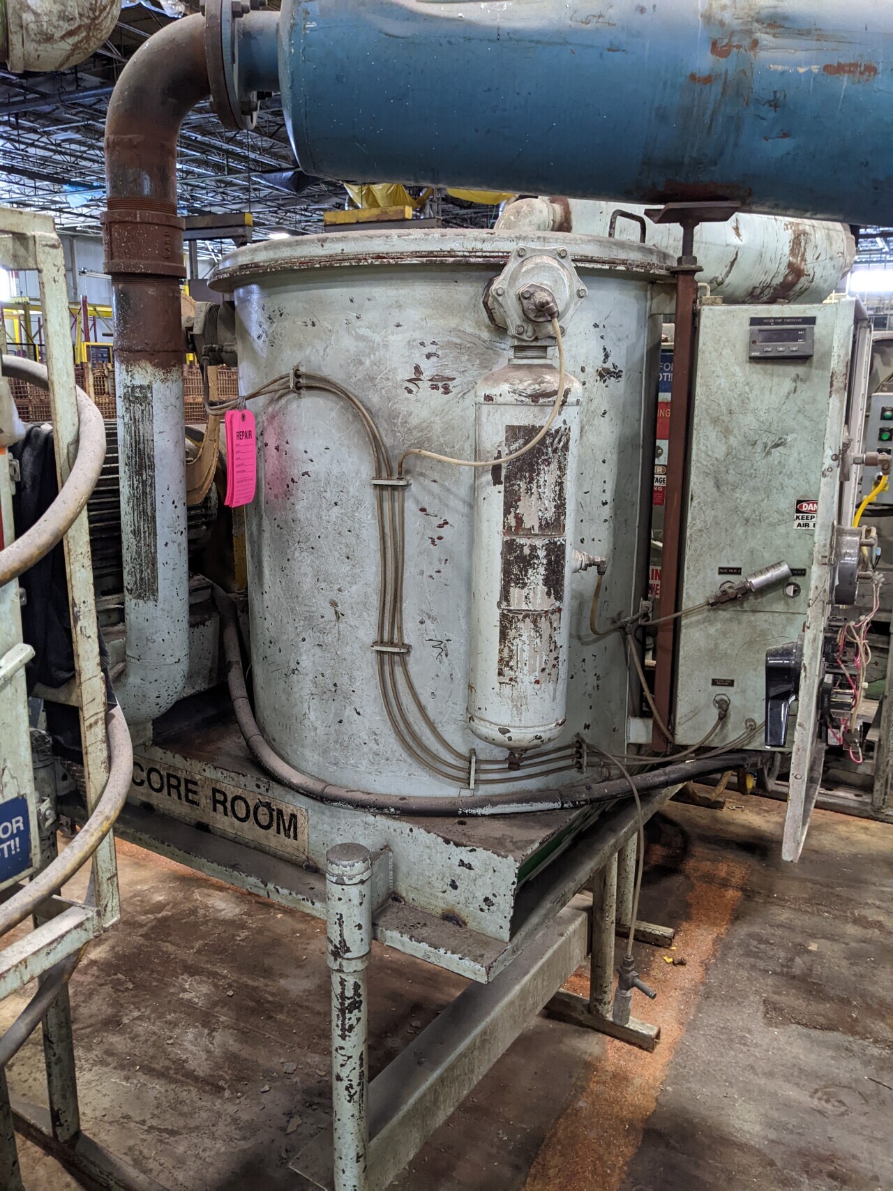 DEMARCO MAX VAC PORTABLE INDUSTRIAL VACUUM BLOWER SYSTEM (MISSING HOPPER)